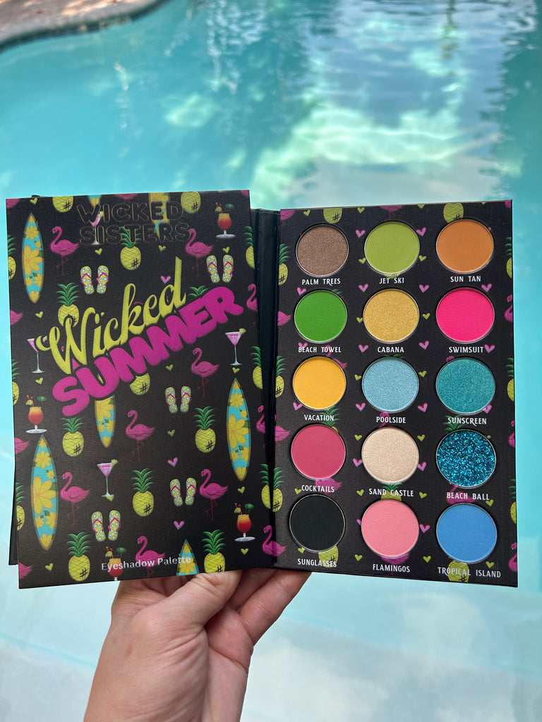 Wicked Summer Eyeshadow Palette 🏄‍♀️🦩🍹🏝🏖️👙 – Wicked Sisters Cosmetics™